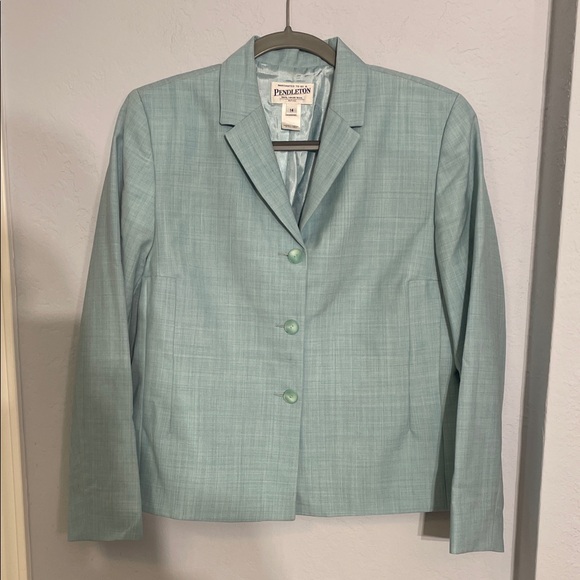 Pendleton | Jackets & Coats | Vintage Pendleton Womens Sky Blue Suit ...